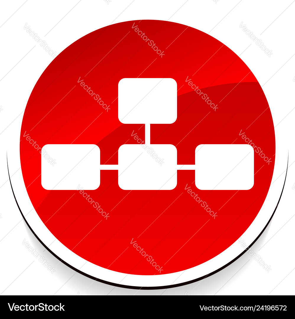 Topological hierarchical diagram icon multilevel Vector Image