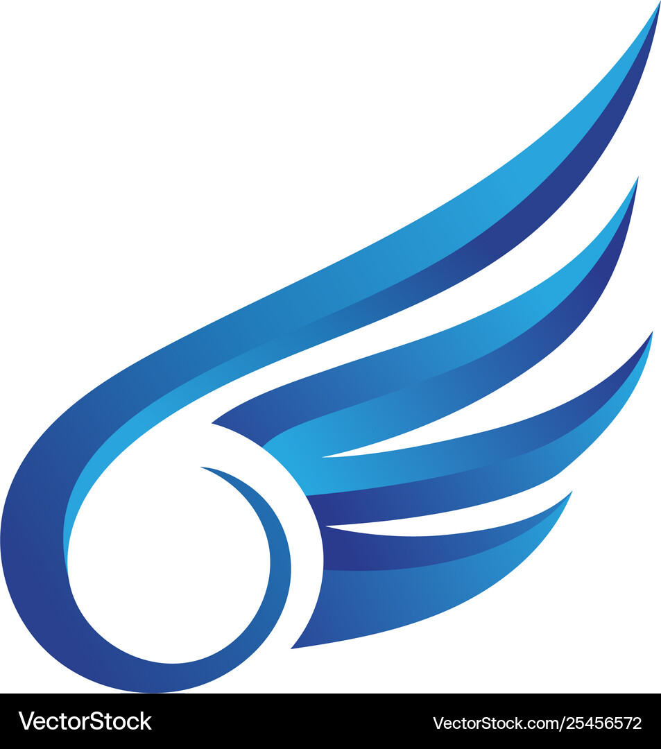 Wing logo and symbol business template Royalty Free Vector