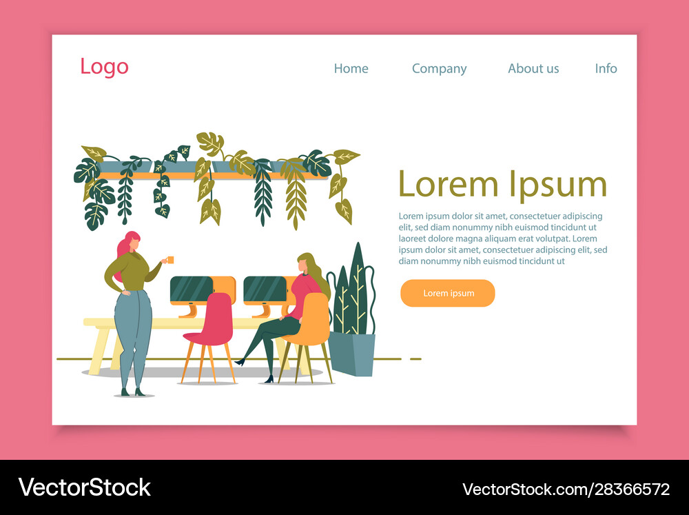 Women characters colleagues during rest break Vector Image