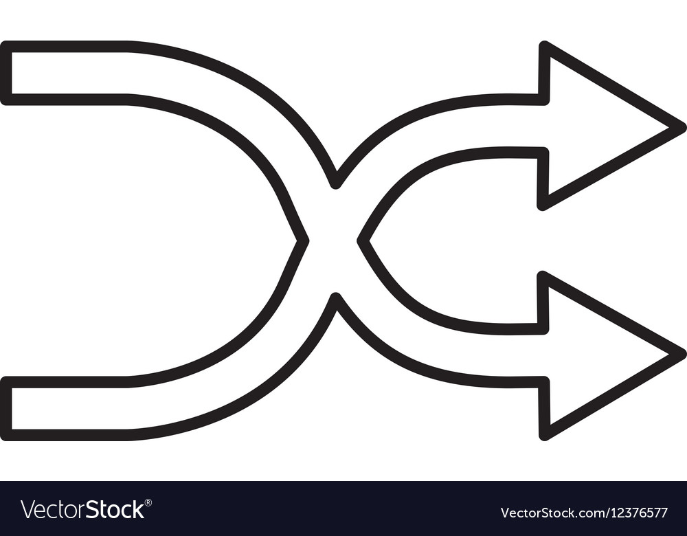 Arrows Change Symbol Isolated Icon Royalty Free Vector Image