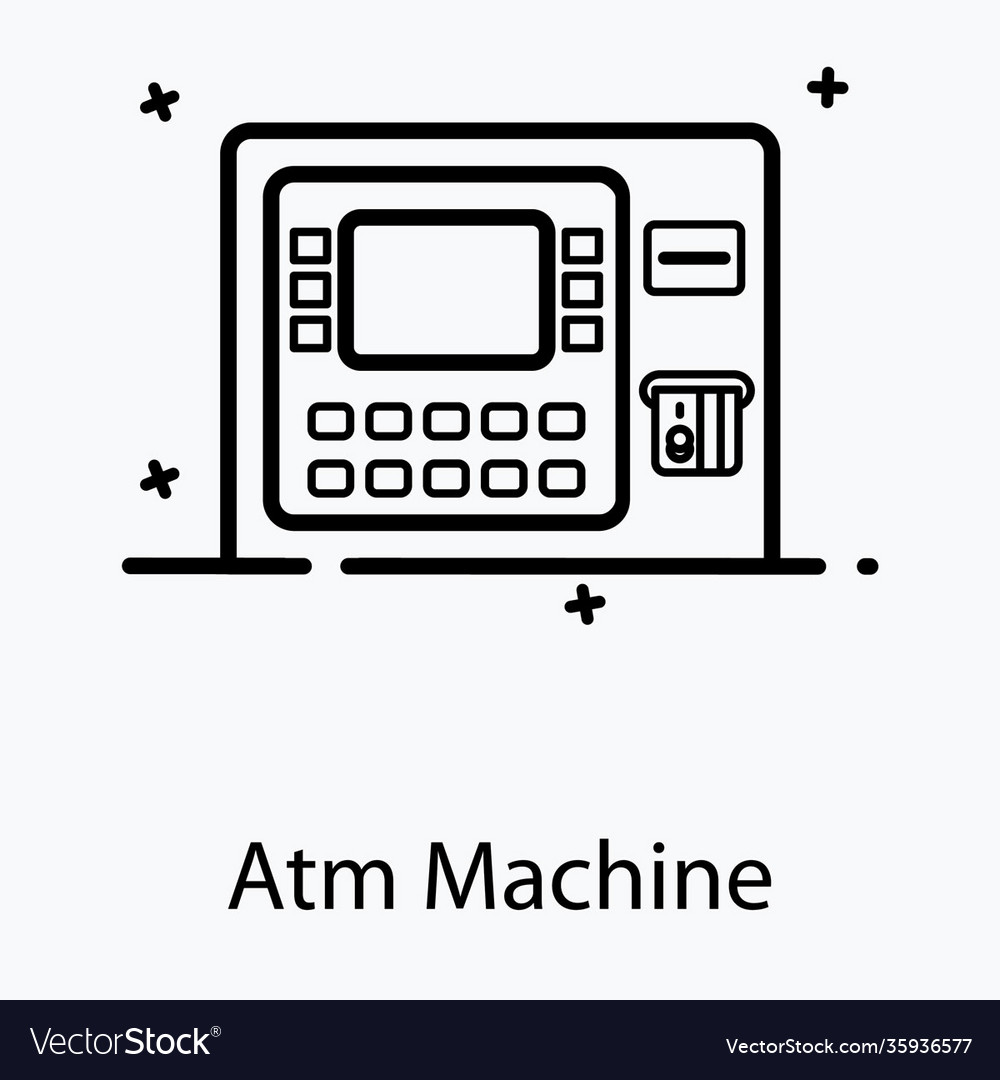 Atm machine Royalty Free Vector Image - VectorStock