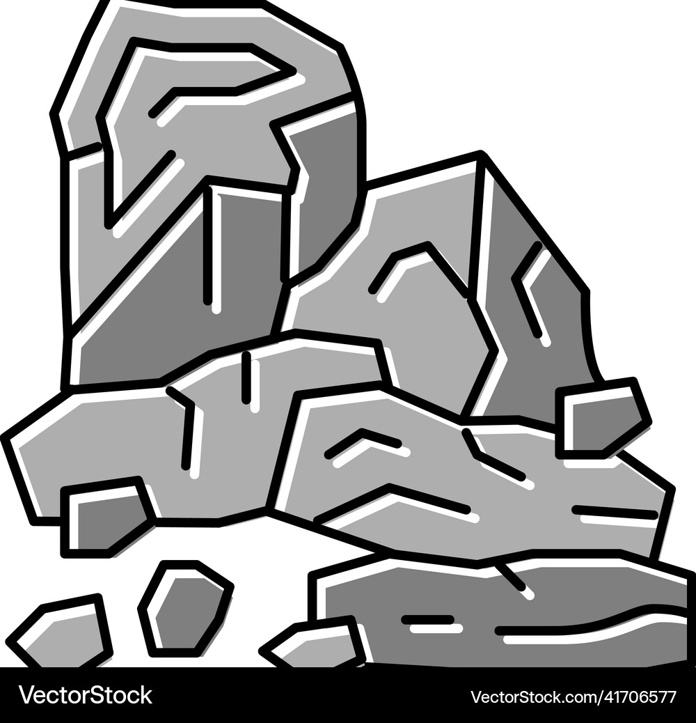 Charcoal wooden color icon Royalty Free Vector Image