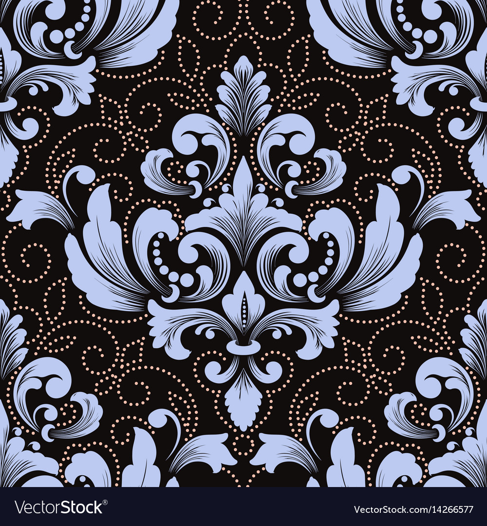 Damask seamless pattern element classical luxury Vector Image