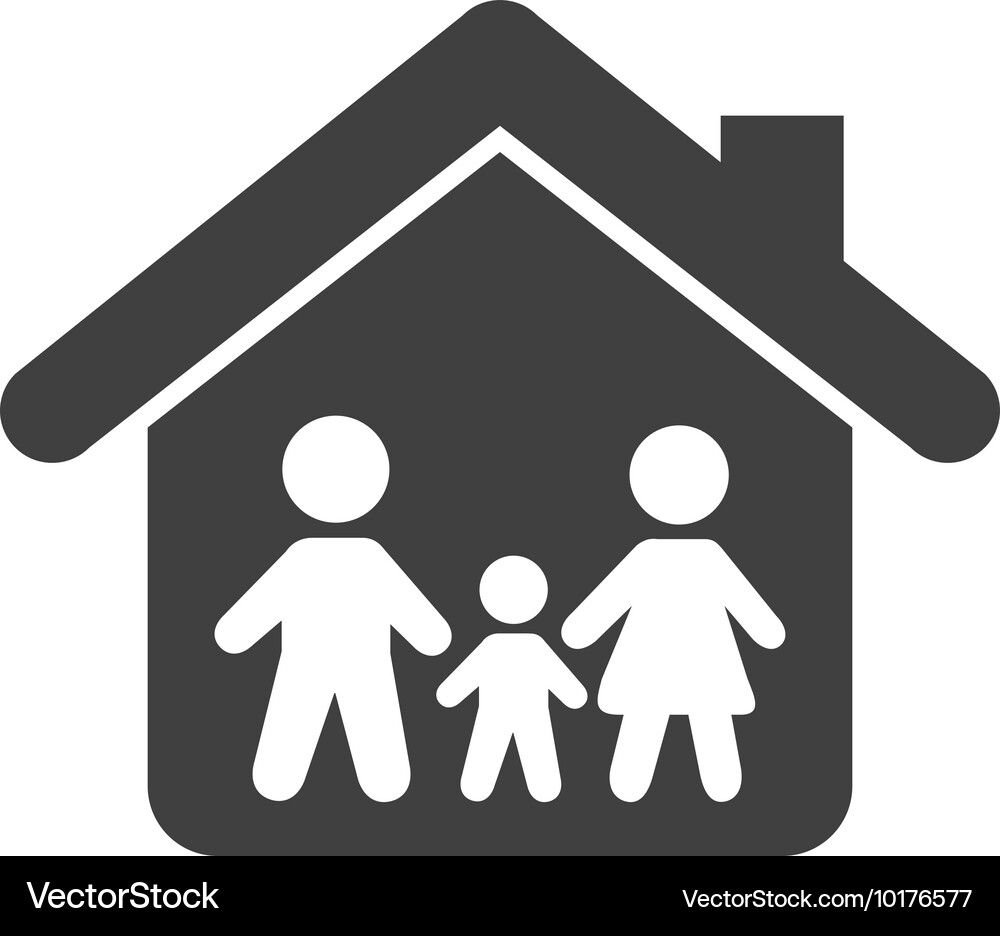 Family insurance isolated icon Royalty Free Vector Image