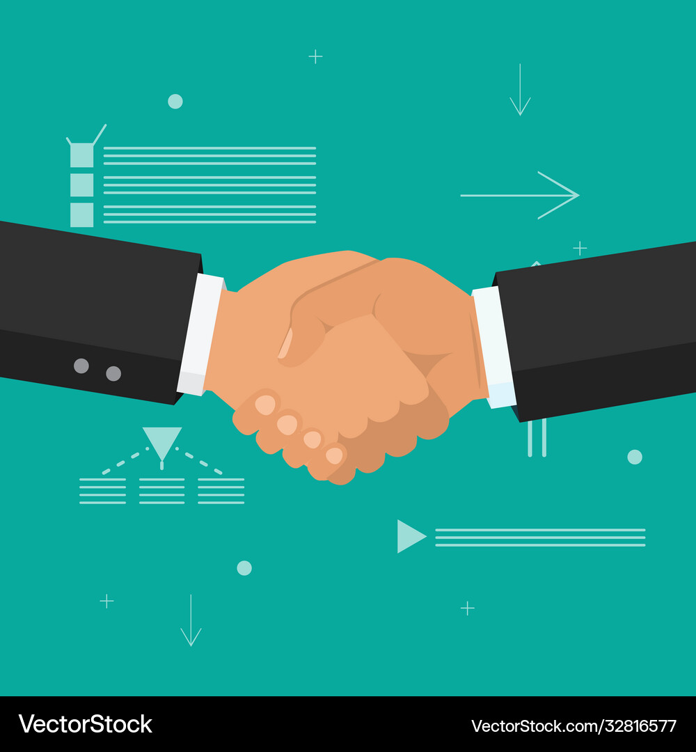 Handshake business partnership symbol success Vector Image
