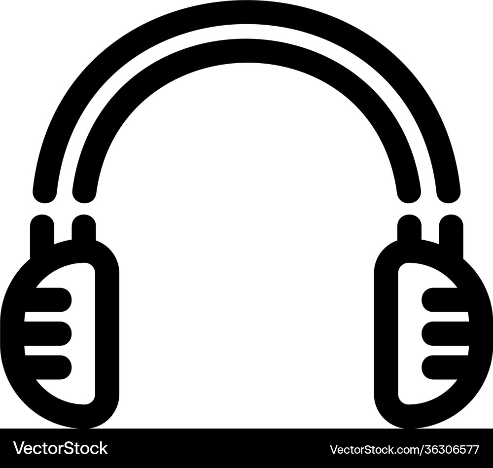 Headset icon or logo isolated sign symbol Vector Image