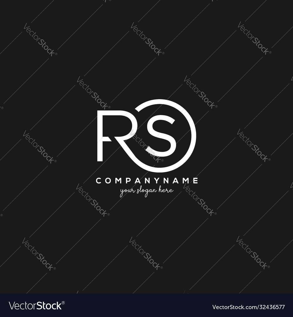 Initial rs letter logo with circle template Vector Image