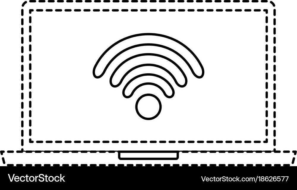 Laptop wifi internet device gadget screen Vector Image