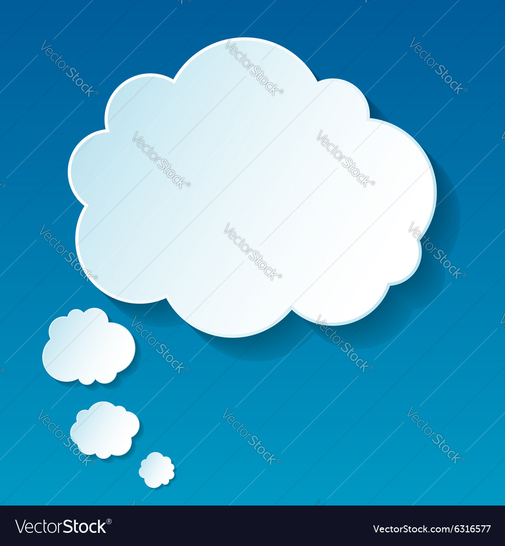 New cloud thoughts Royalty Free Vector Image - VectorStock