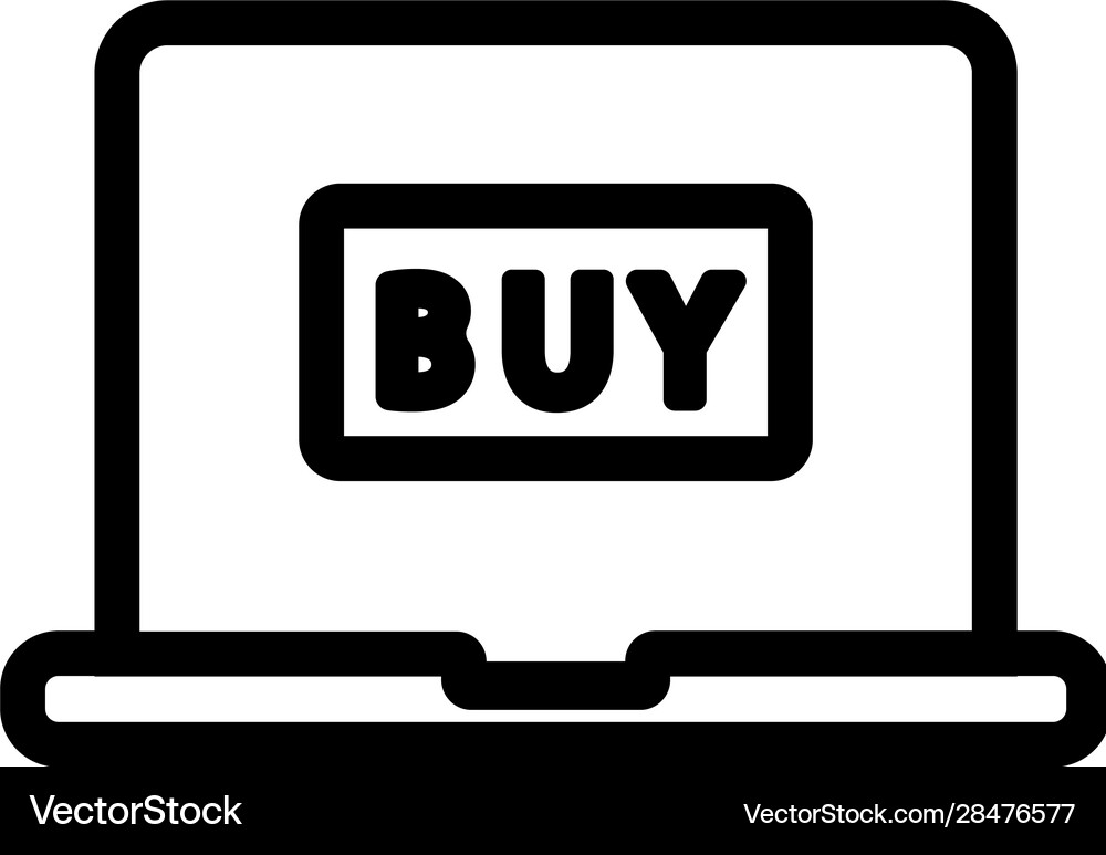 Shopping on internet icon isolated Royalty Free Vector Image