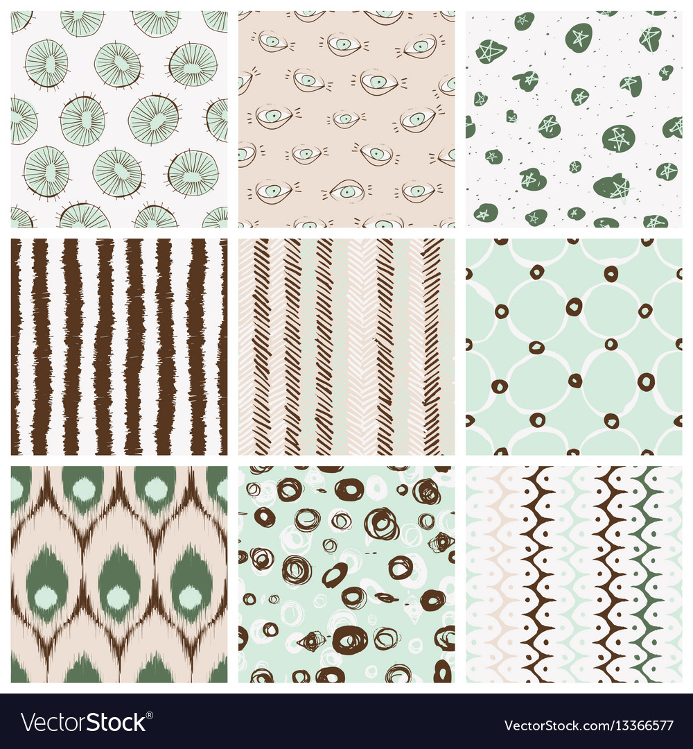 Trendy pattern set Royalty Free Vector Image - VectorStock