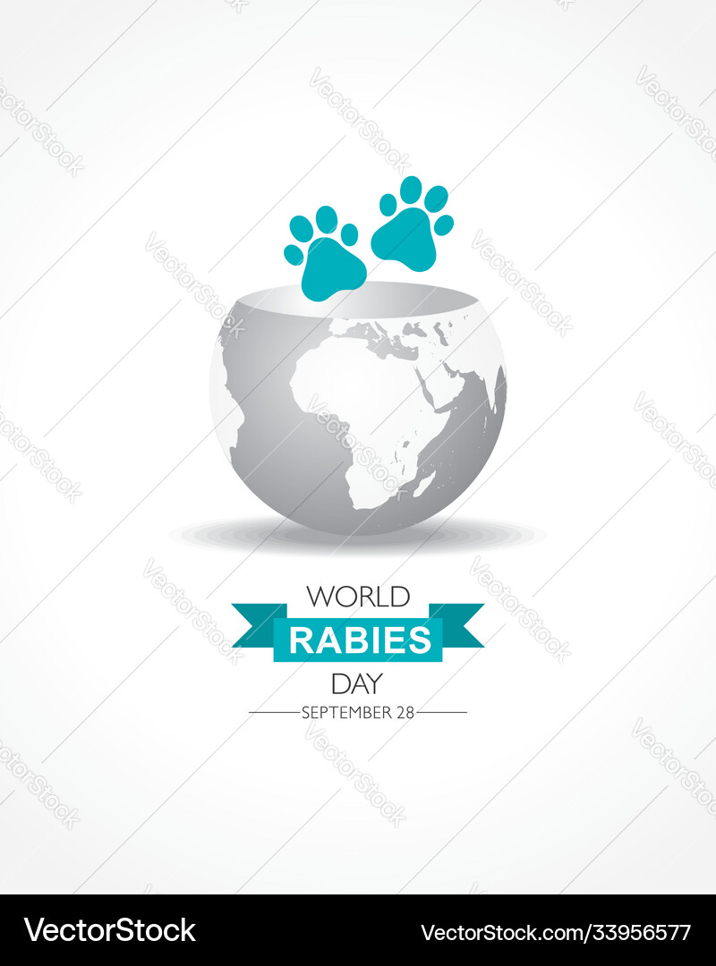 World rabies day concept observed on september Vector Image