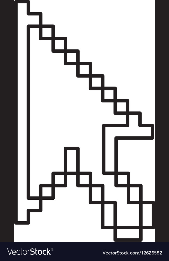 Arrow pointer isolated icon Royalty Free Vector Image