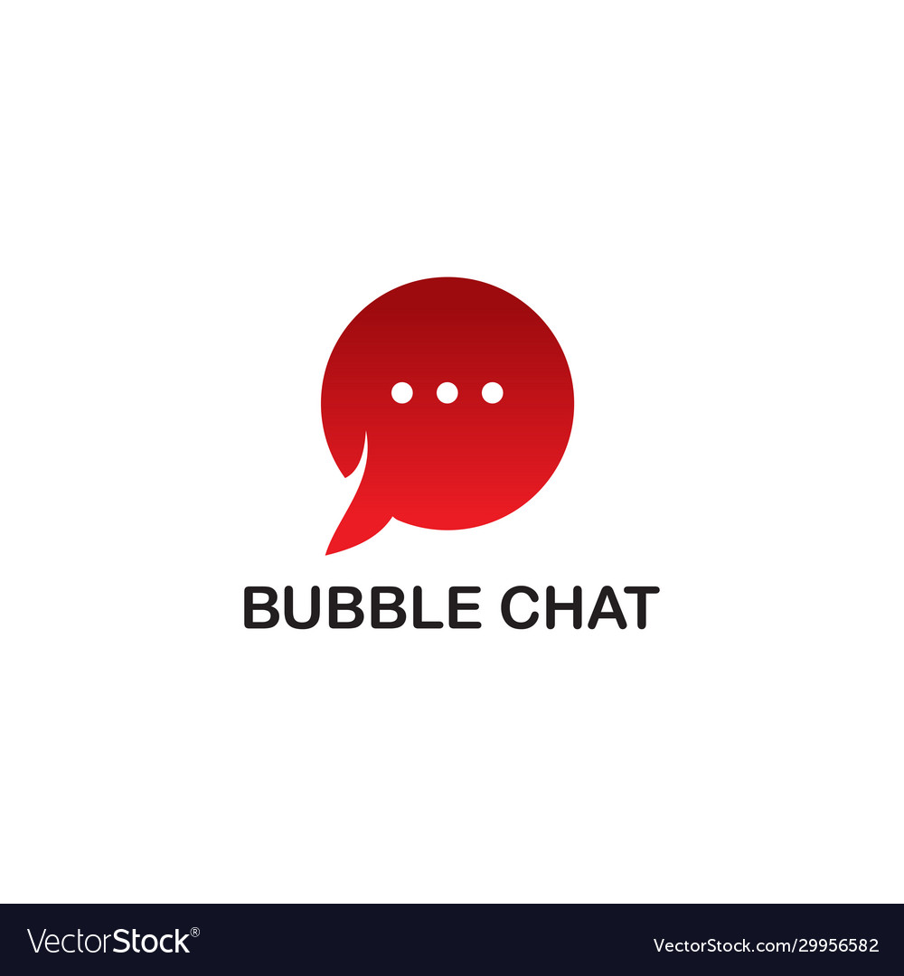Bubble chat logo design template Royalty Free Vector Image