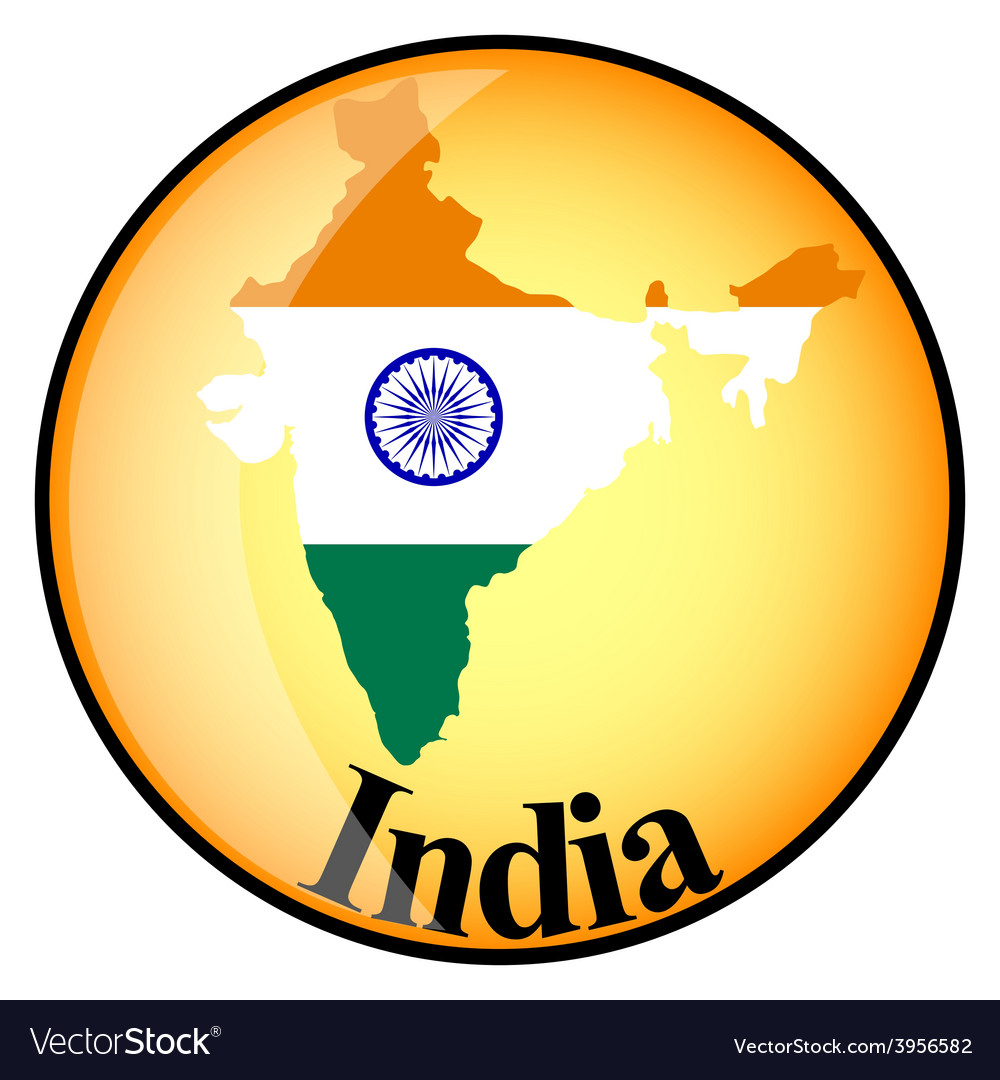 Button india Royalty Free Vector Image - VectorStock