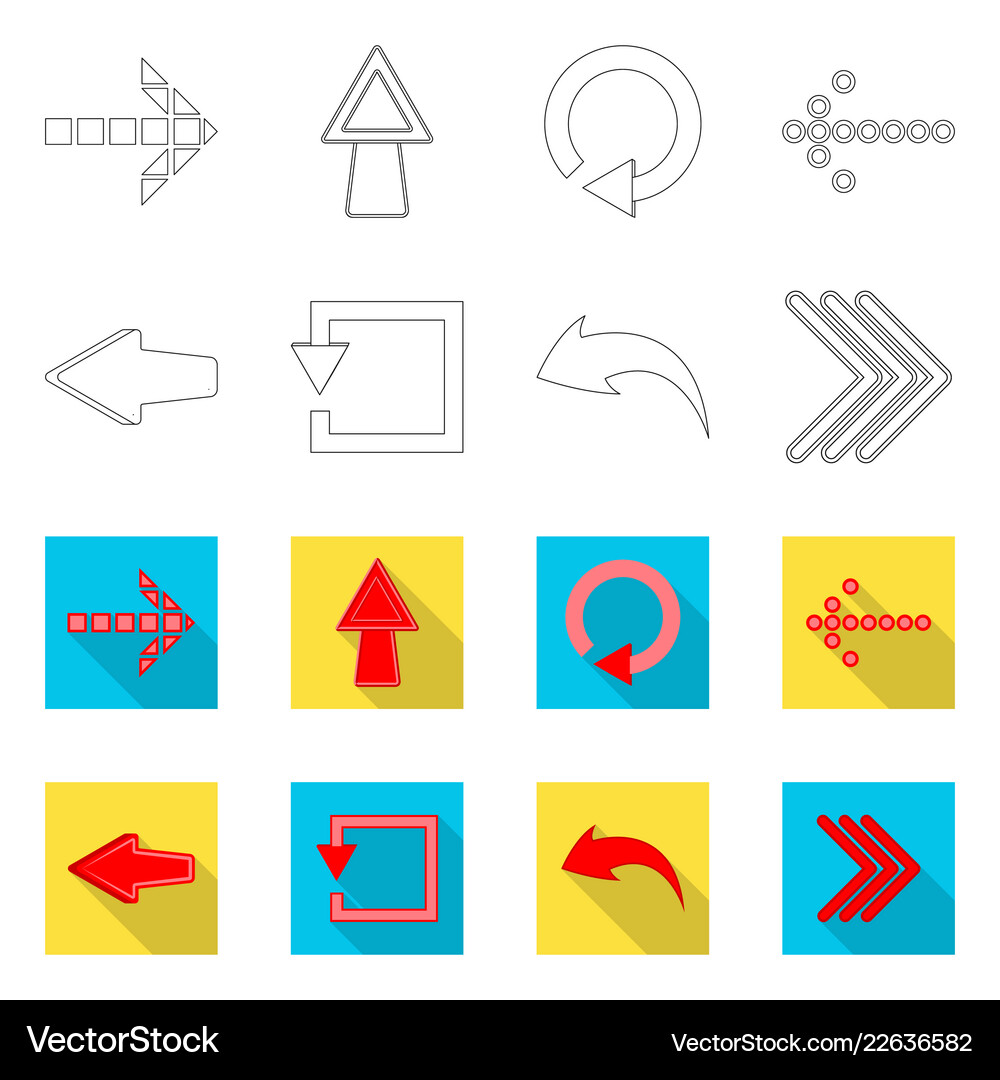 Element and Arrow Icons - Set Royalty Free Vector Image