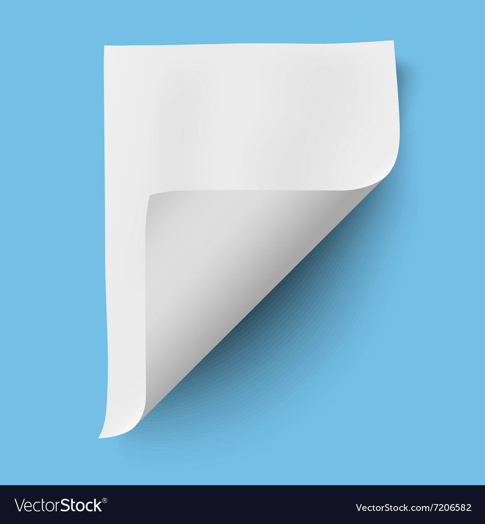 Empty paper sheet isolated Royalty Free Vector Image
