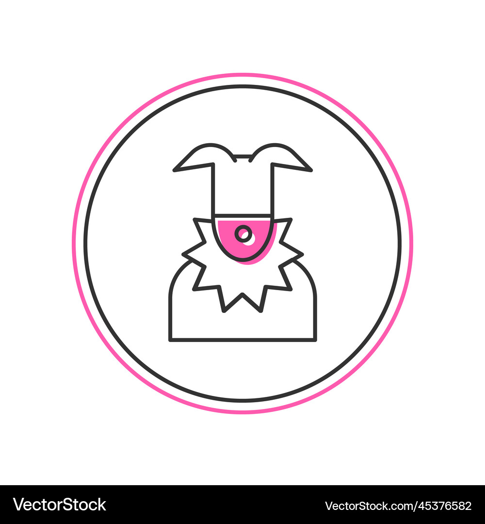 Filled outline joker head icon isolated on white Vector Image