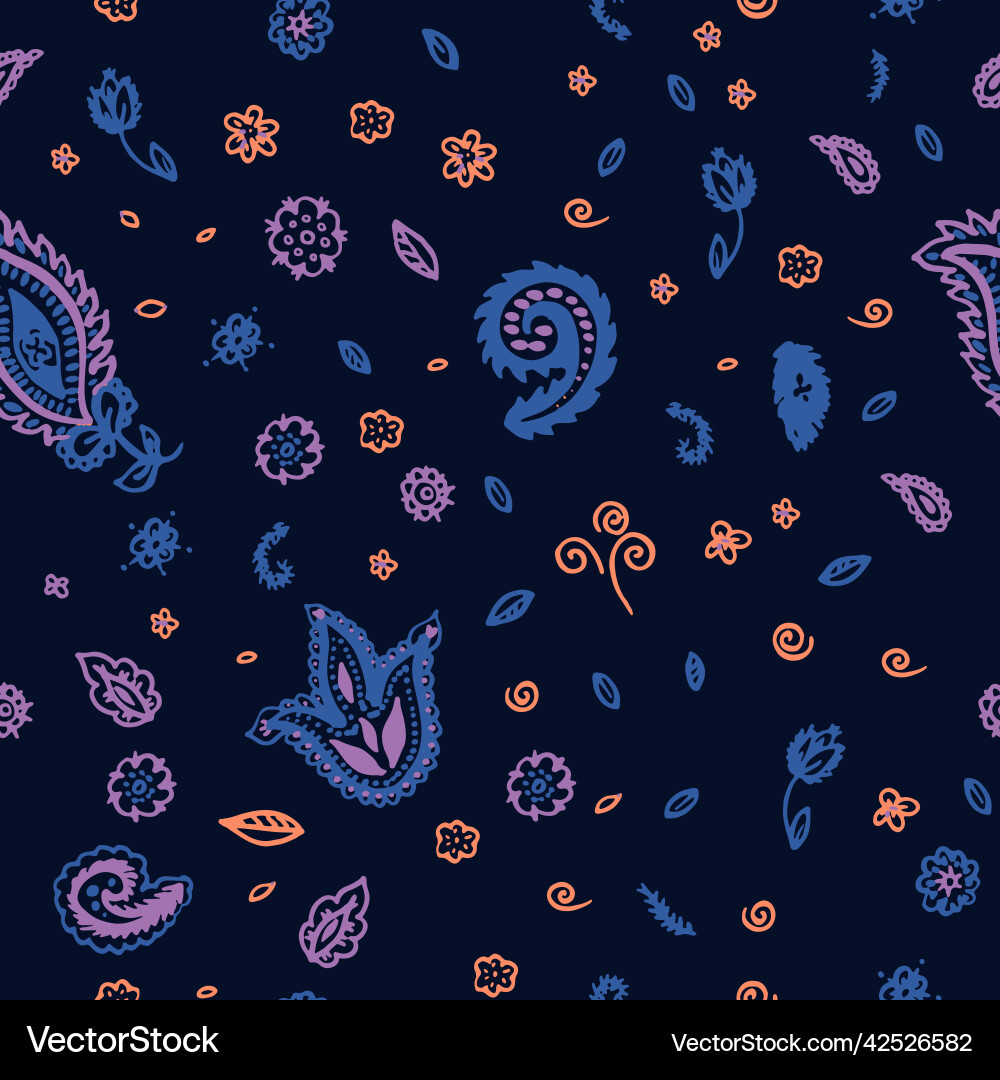 Minimalist flowers and leaves blossom pattern Vector Image