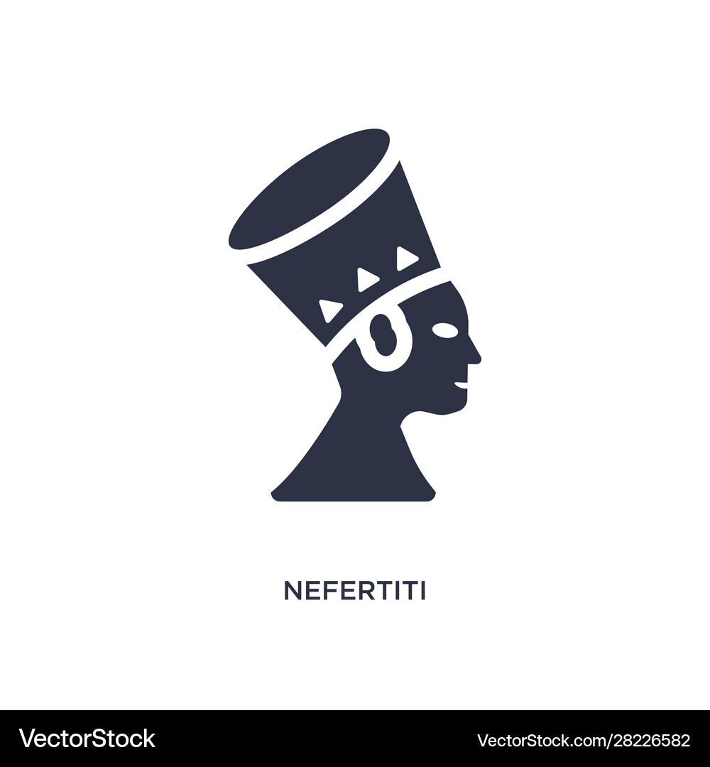 Nefertiti icon on white background simple element Vector Image