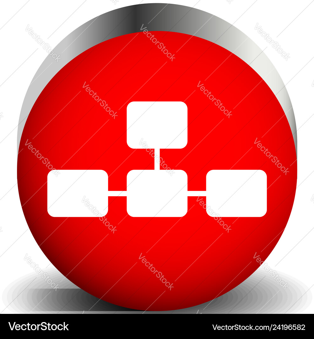 Topological hierarchical diagram icon multilevel Vector Image