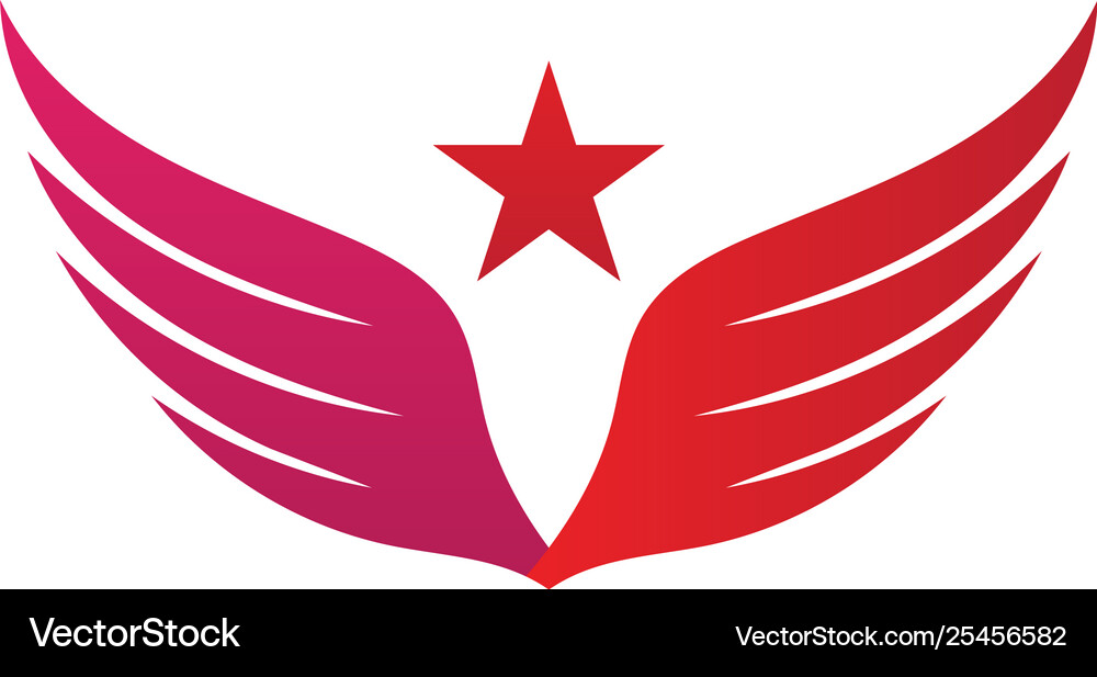 Wing logo and symbol business template Royalty Free Vector