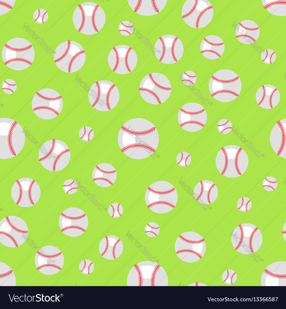 Baseball seamless pattern Royalty Free Vector Image