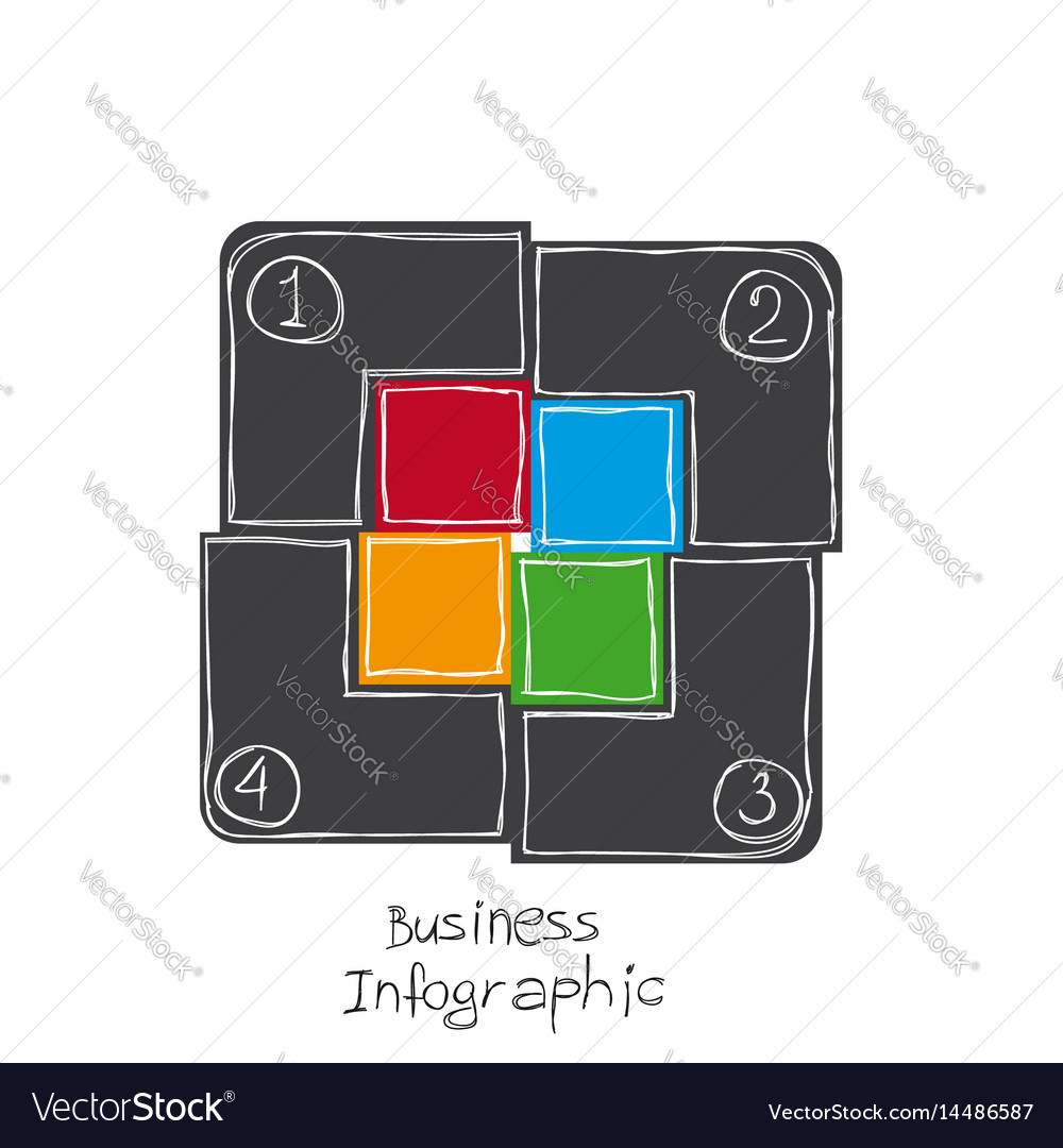 Business infographic freehand drawing Royalty Free Vector