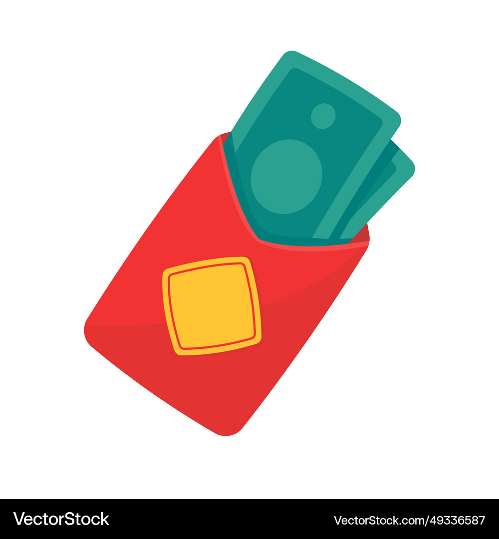 Chinese red money envelope for giving as a gift Vector Image