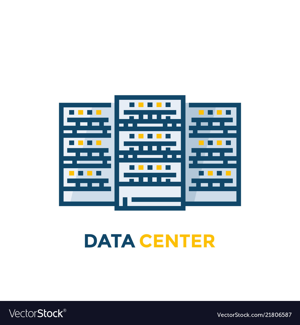 Data center servers Royalty Free Vector Image - VectorStock