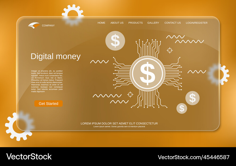 Digital money concept Royalty Free Vector Image
