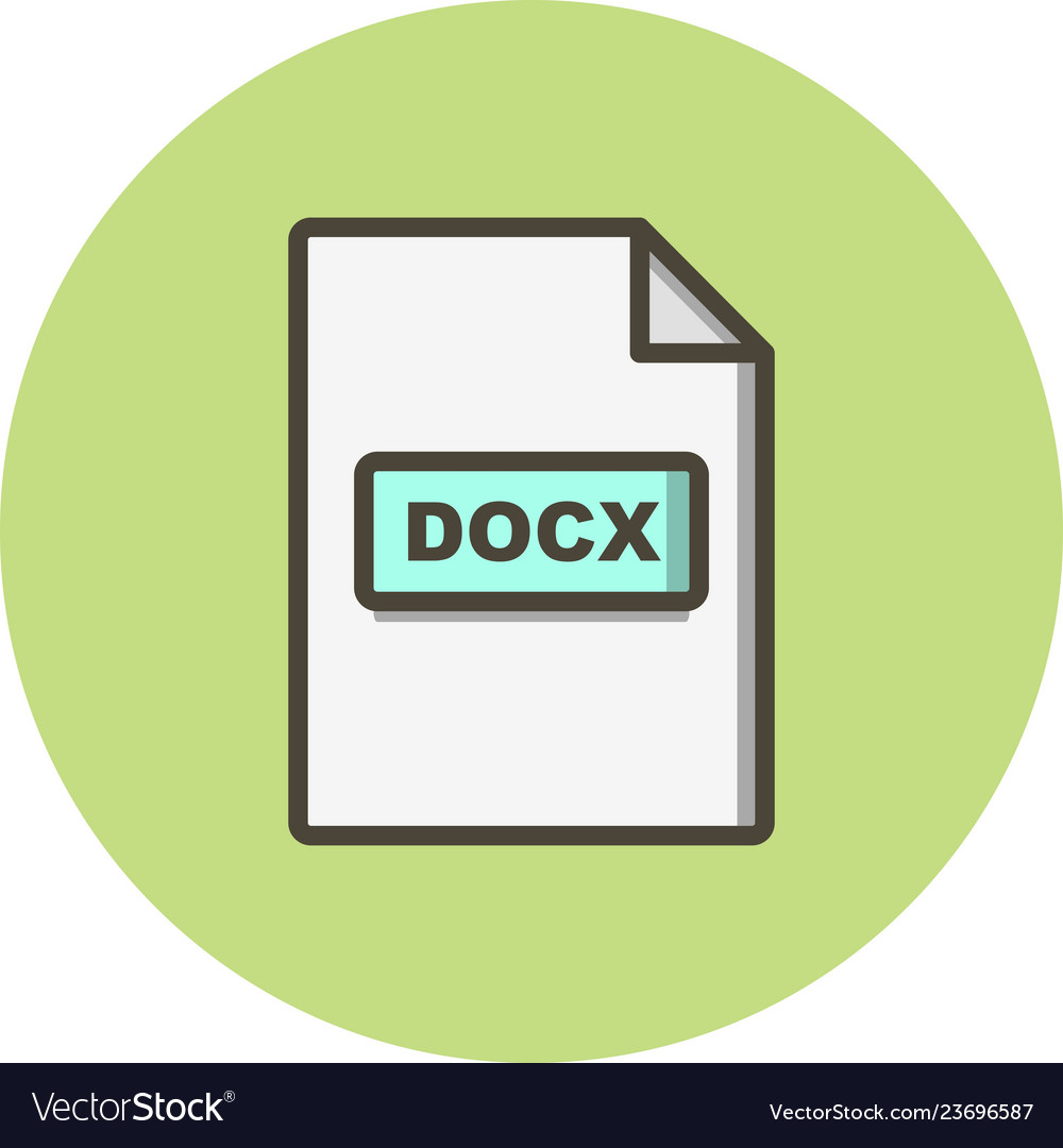 Docx icon Royalty Free Vector Image - VectorStock