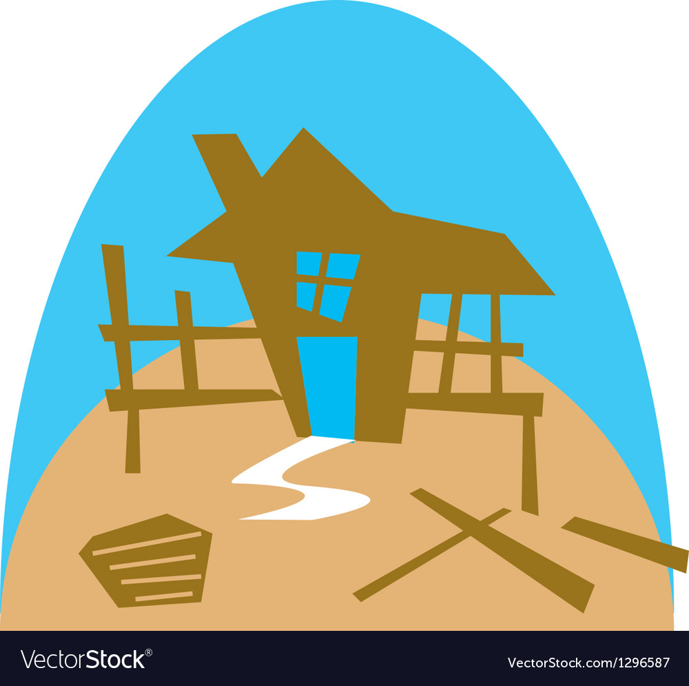 Framework for a house Royalty Free Vector Image