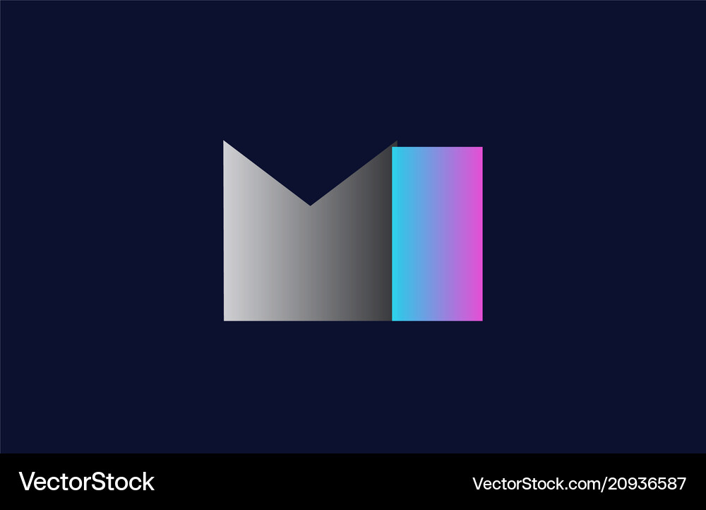Initial alphabet letter mi m i logo company icon Vector Image