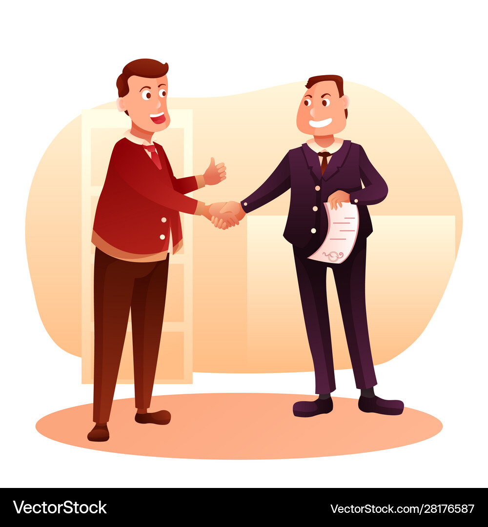 Job interview cartoon color design Royalty Free Vector Image