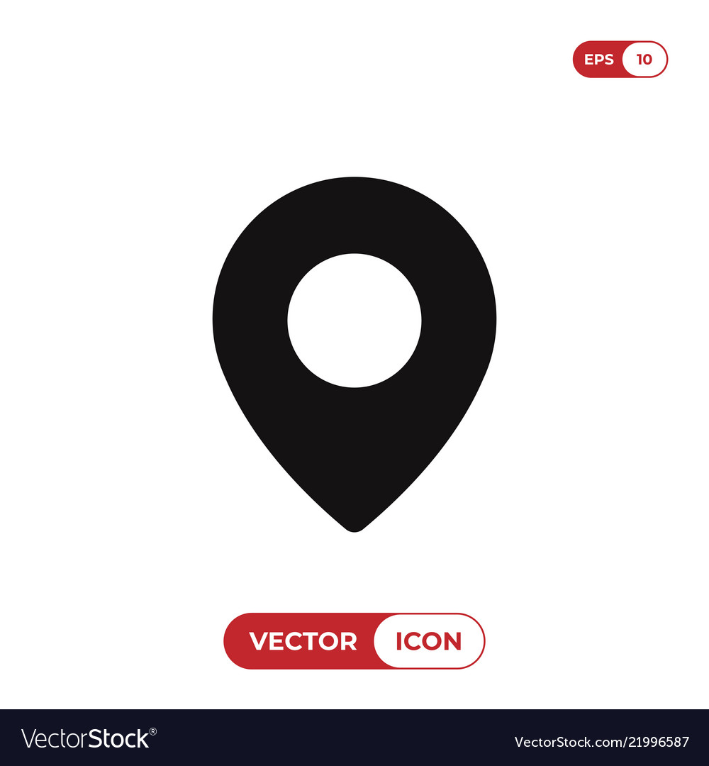 Location icon pin symbol map pointer Royalty Free Vector