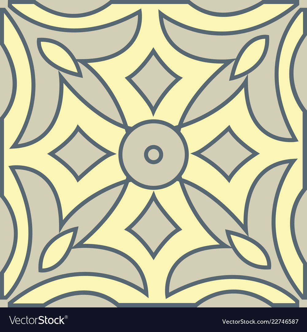 Mural decorative geometric seamless pattern Vector Image