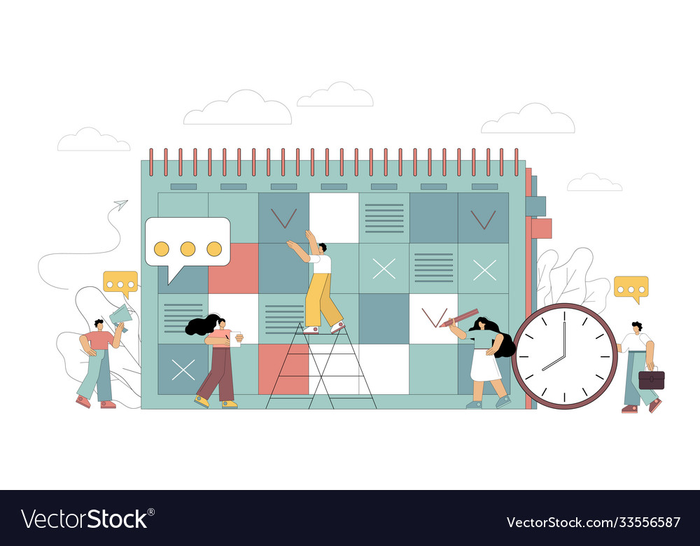 Planning concept Royalty Free Vector Image - VectorStock