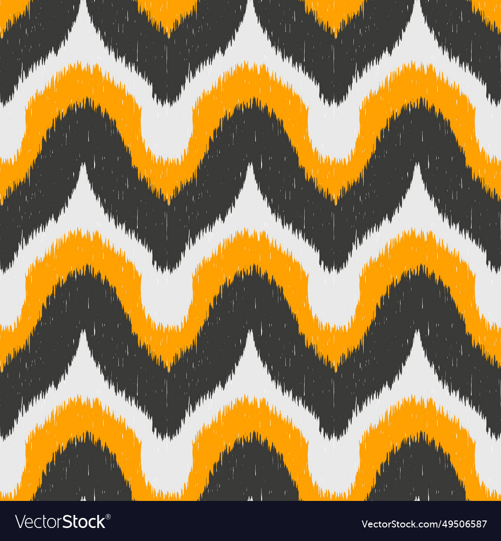 Seamless ikat pattern Royalty Free Vector Image