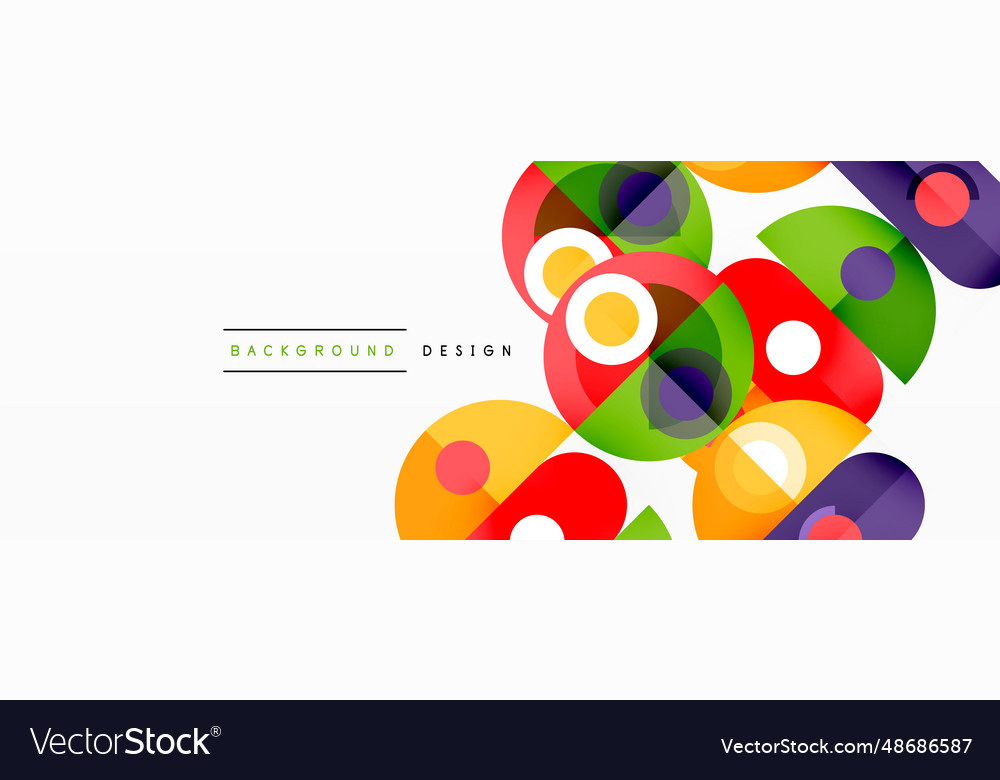 Simple circles and round elements pattern Vector Image
