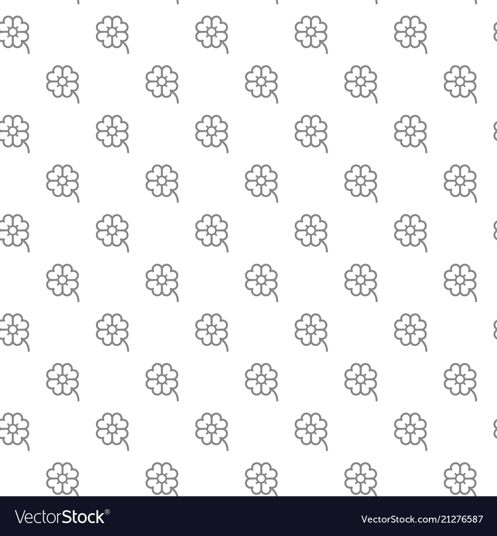Simple four leaf clover seamless pattern with Vector Image