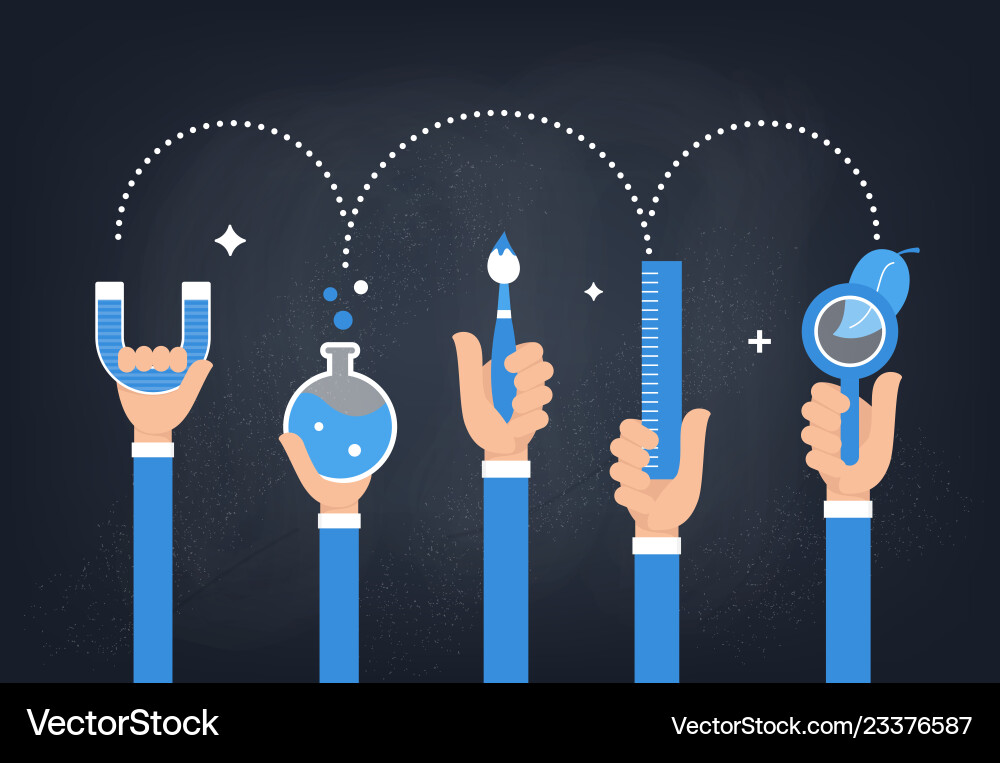 Steam education approach arts and science Vector Image