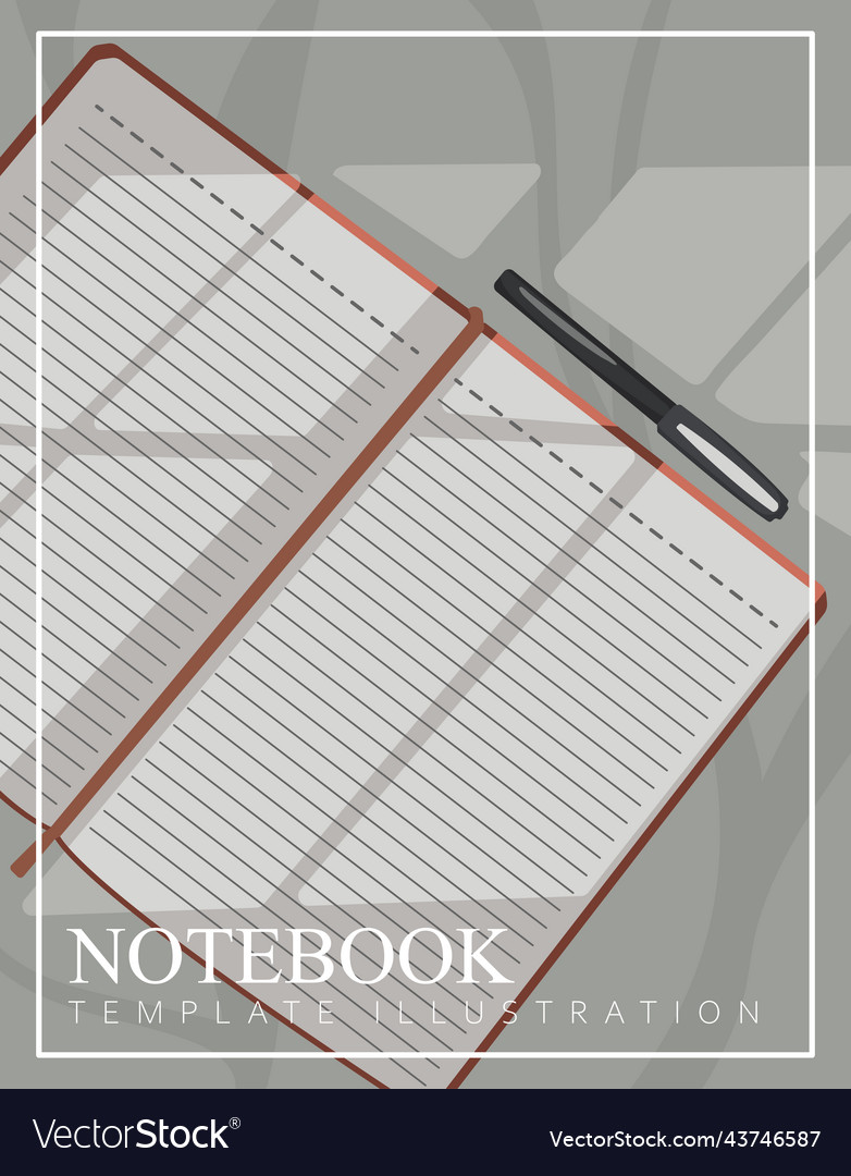 Template notebook Royalty Free Vector Image - VectorStock