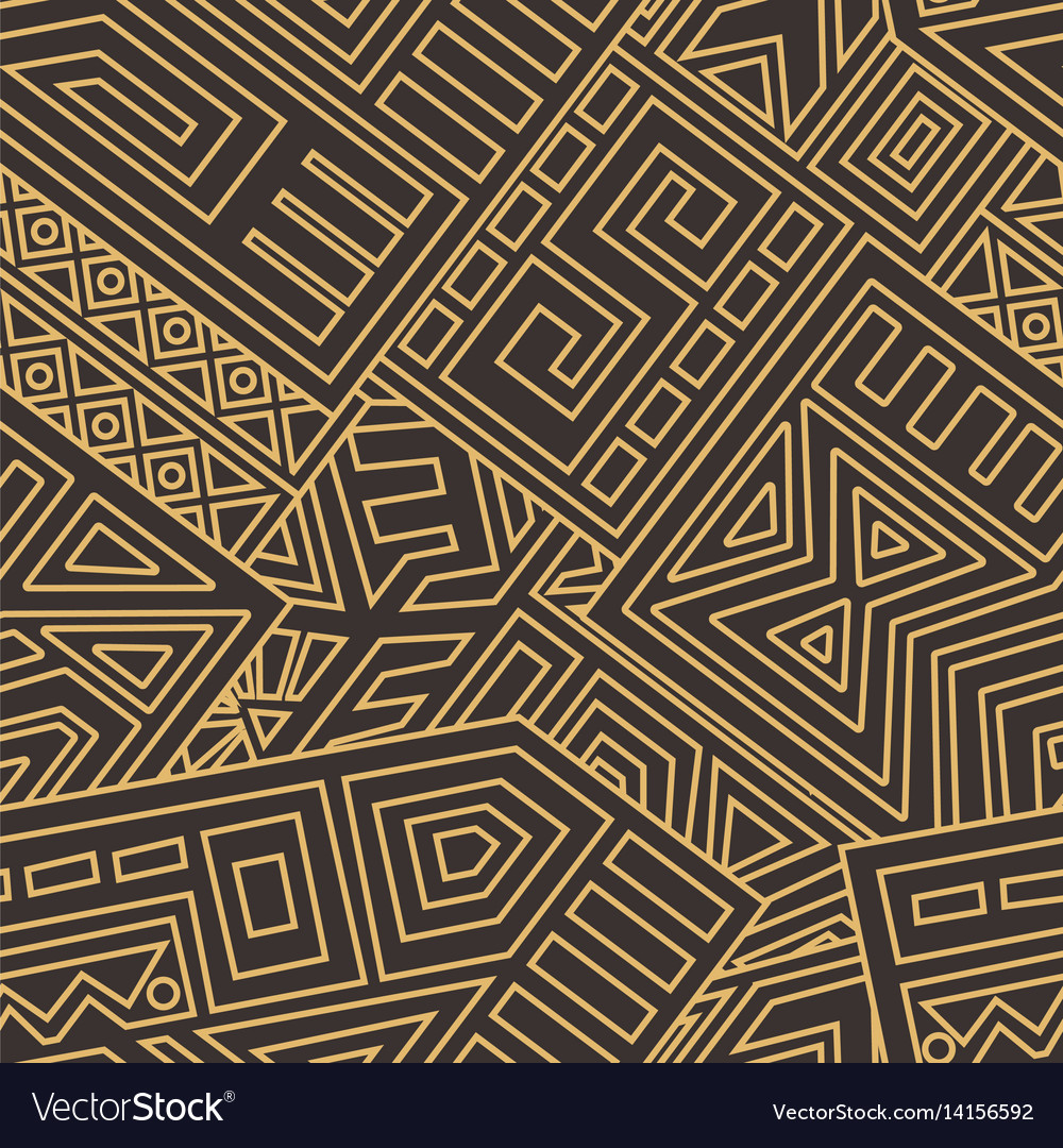 Aztec seamless pattern Royalty Free Vector Image