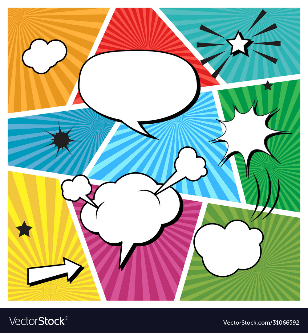 Comic book design element Royalty Free Vector Image