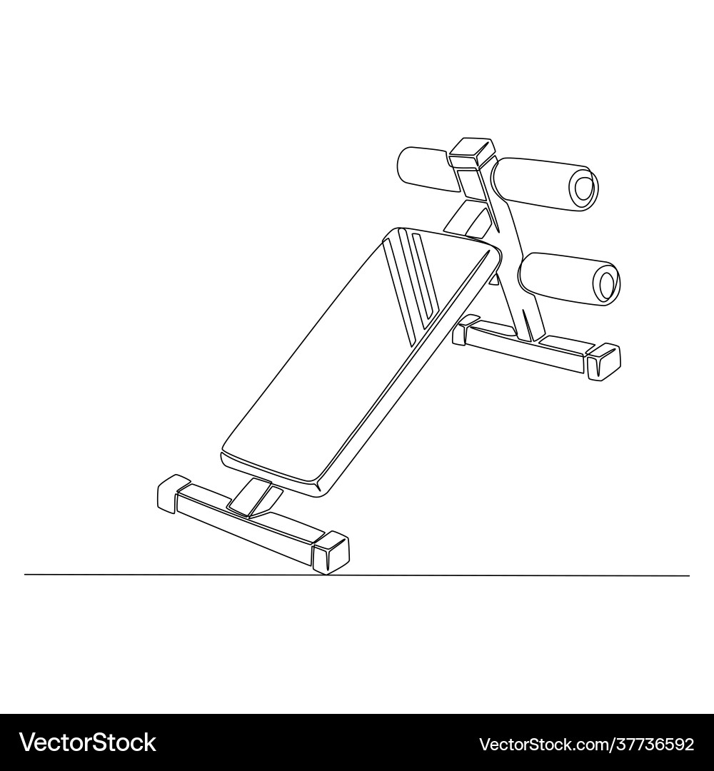 Continuous line drawing fitness tools body Vector Image