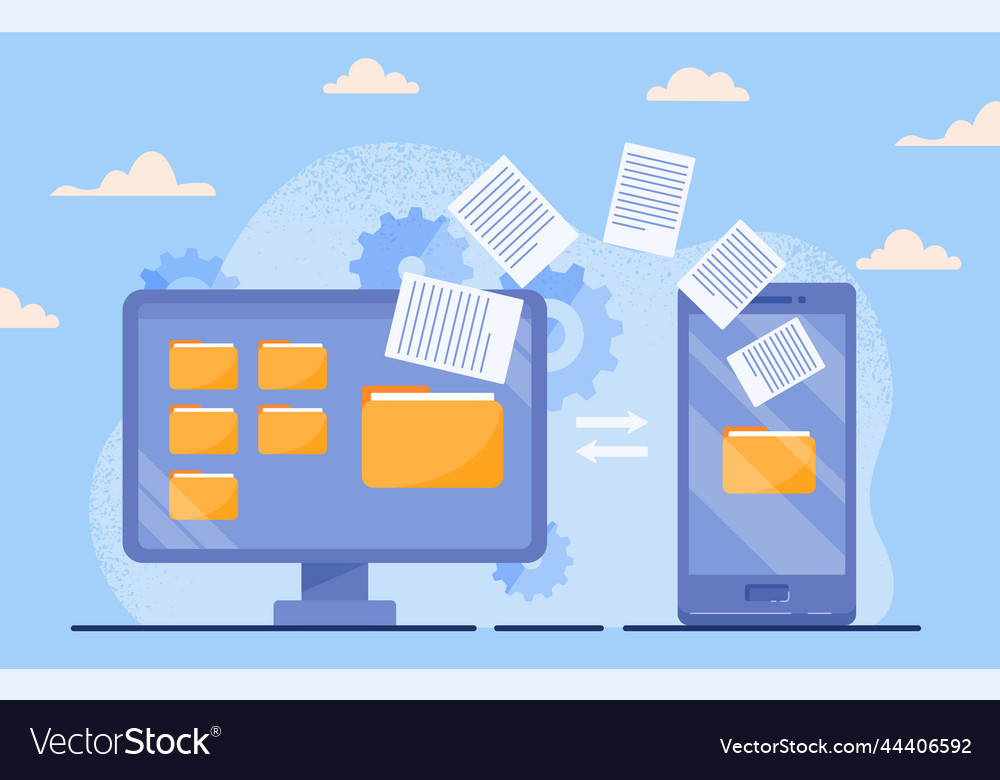 Data transfer concept Royalty Free Vector Image