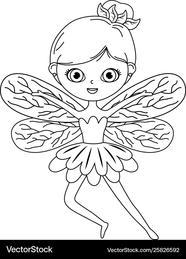 Fairy cartoon fairytale design Royalty Free Vector Image