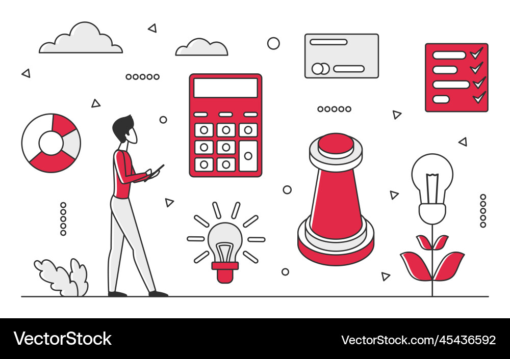 Financial investment strategy Royalty Free Vector Image