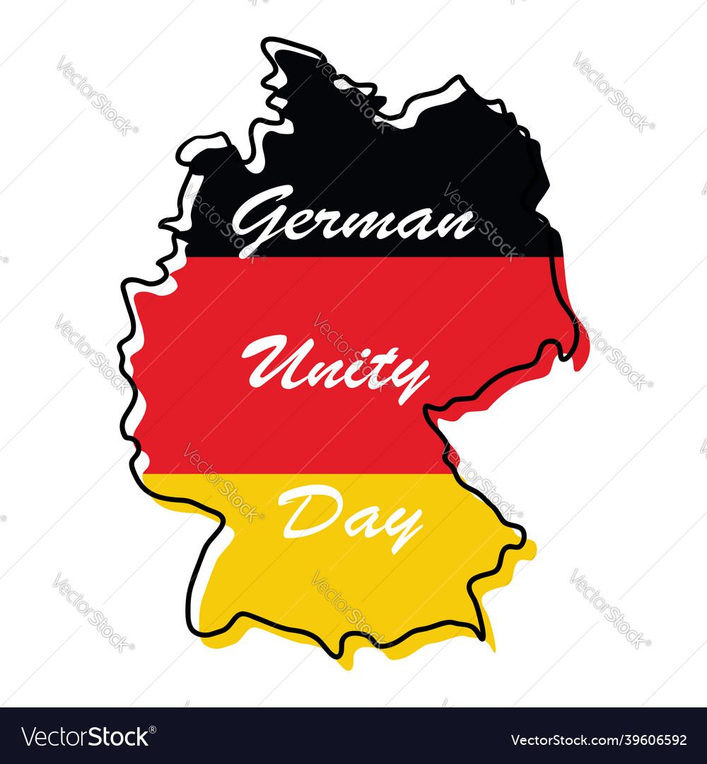 German unity day - tag der deutschen einheit Vector Image